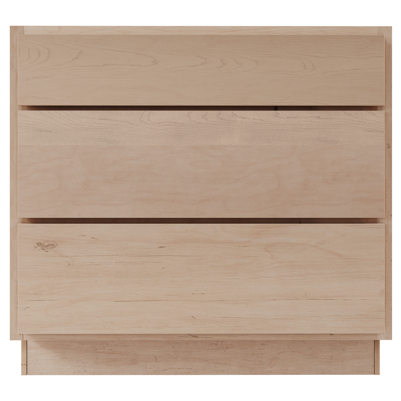 Maple Unfinished 24" 3-Drawer Base Cabinet – Amishwerks