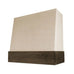 Unfinished Wood Range Hood with Angled Front and Walnut Band Unfinished ...